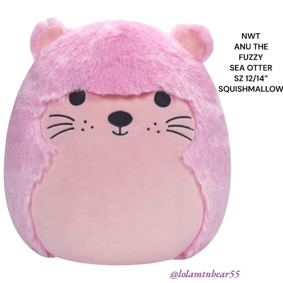 Squishmallows | Toys | Nwt Anu The Fuzzamallow Sea Otter Lrg Size 214 ...
